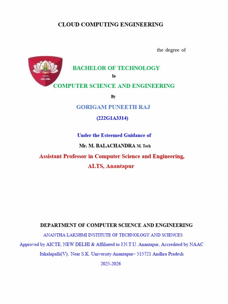 APSCHE Internship Report: Cloud Computing | PDF | Amazon Web Services ...