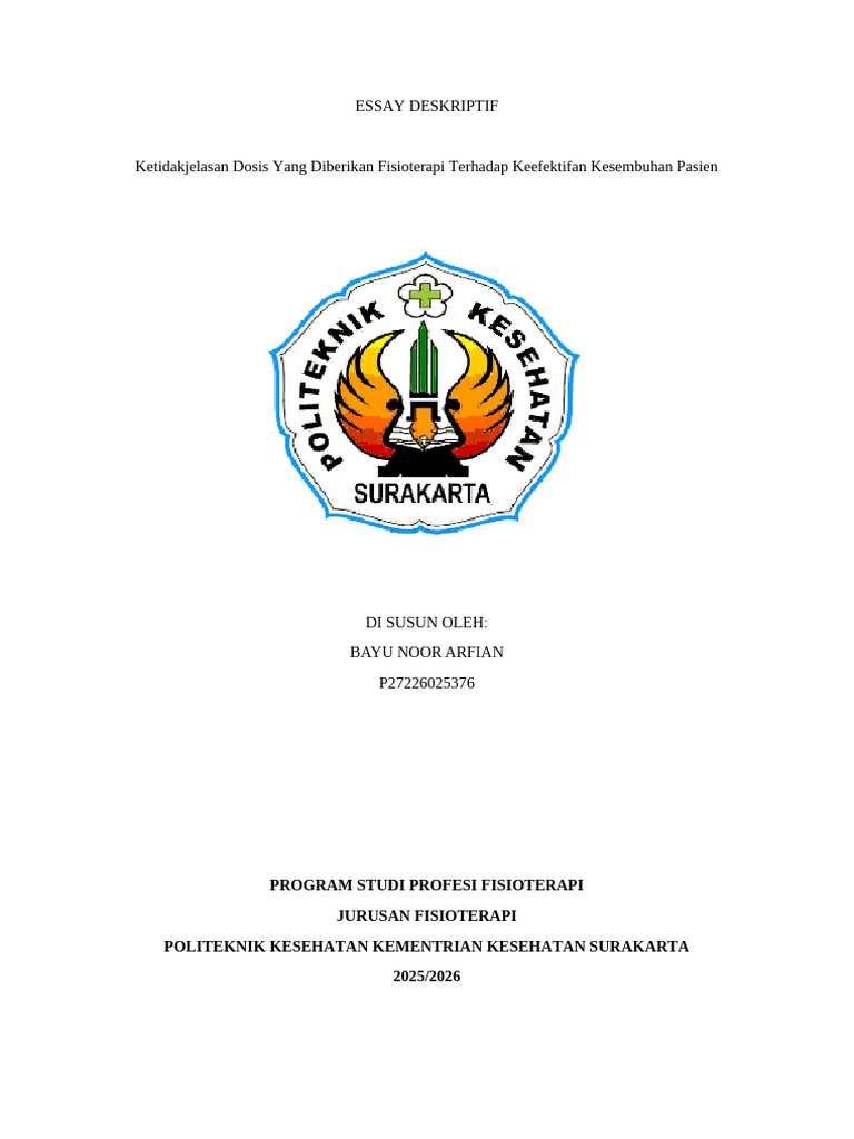 Menulis Essay Untuk Tugas Fisioterapi Terbaru | PDF