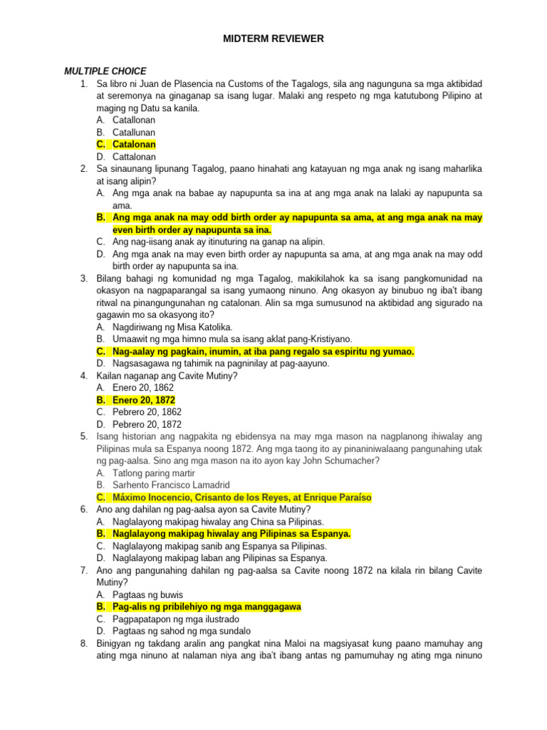 MIDTERM Reviewer | PDF