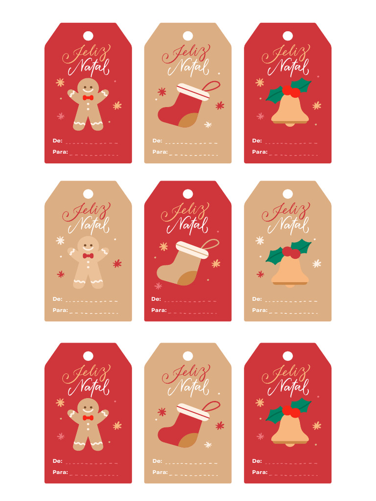 Documento A4 Etiqueta Adesivo Feliz Natal Frase Natalina Ilustrado ...
