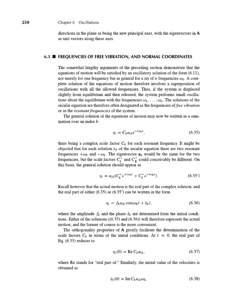 Unit-4-Frequencies of Free Vibration and Normal Coordinates - Linear ...