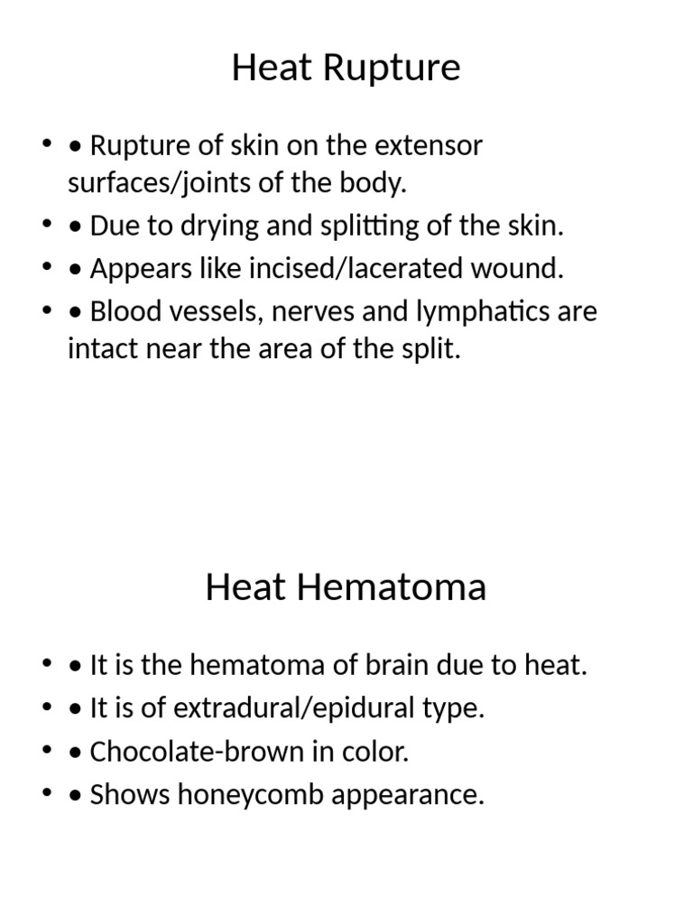 Heat Injuries Forensic | PDF