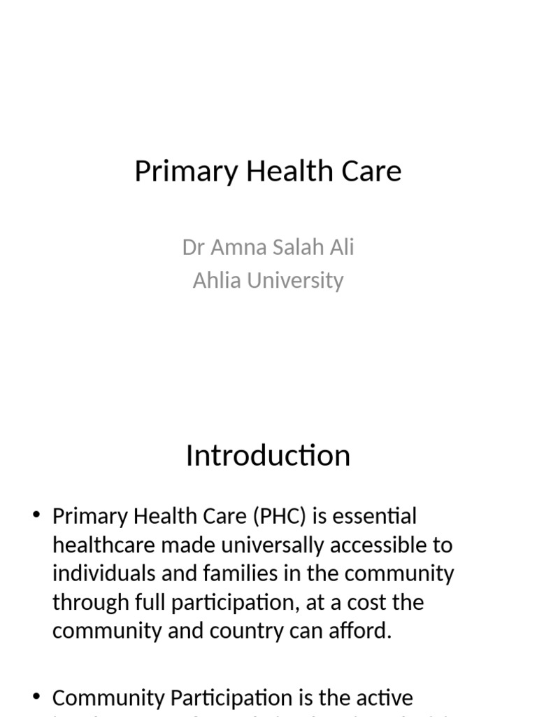 Community Participation PHC Amna Ahlia | PDF | Wash | Social Policy