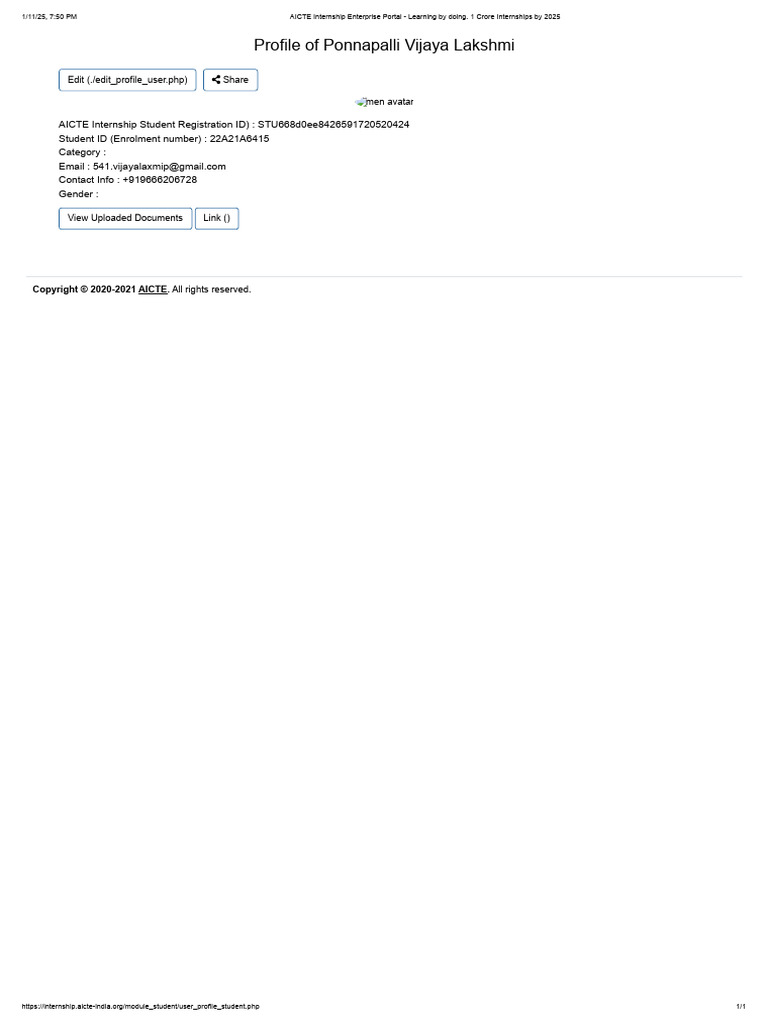 AICTE Internship Enterprise Portal - Learning by Doing. 1 Crore ...