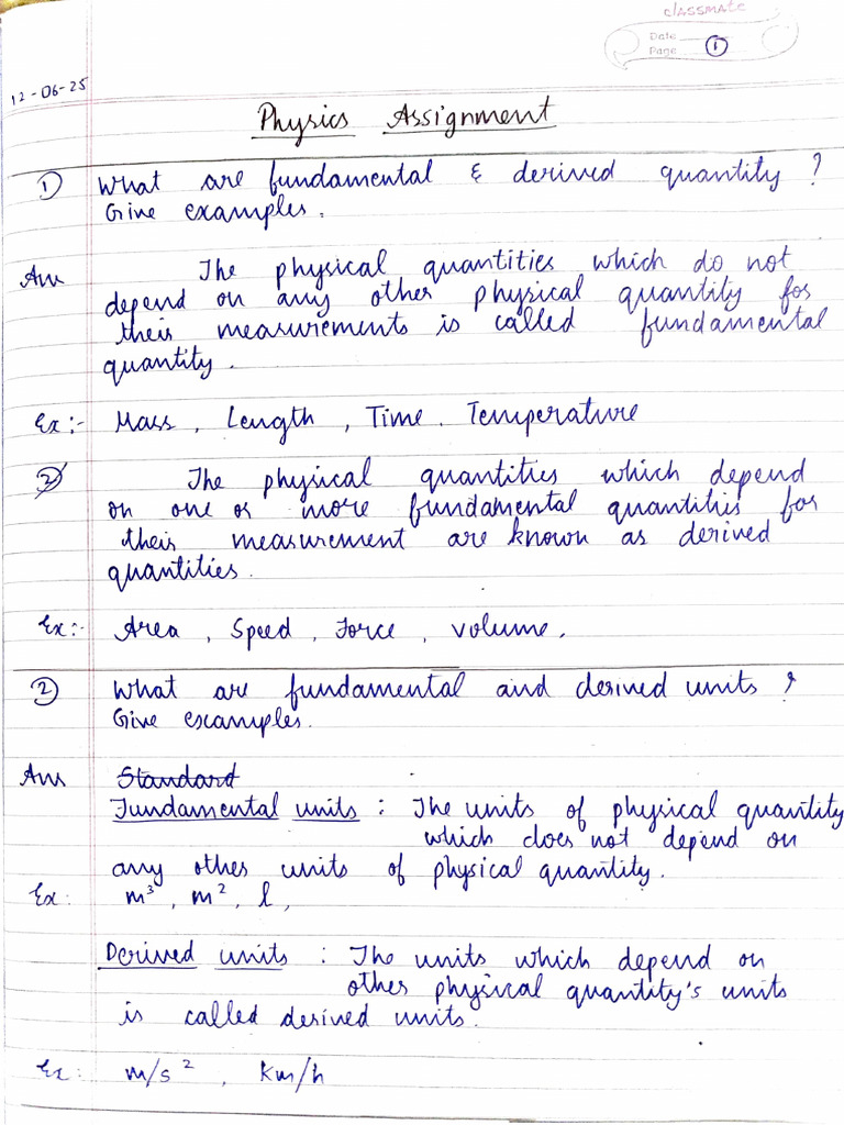 Physics Assignment | PDF