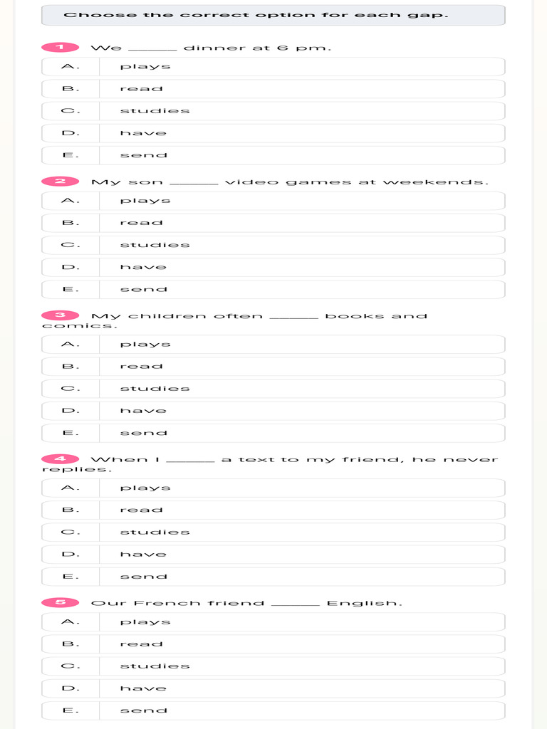 Common Verbs and Verb Phrases - A1 English Vocabulary Page 2 of | PDF