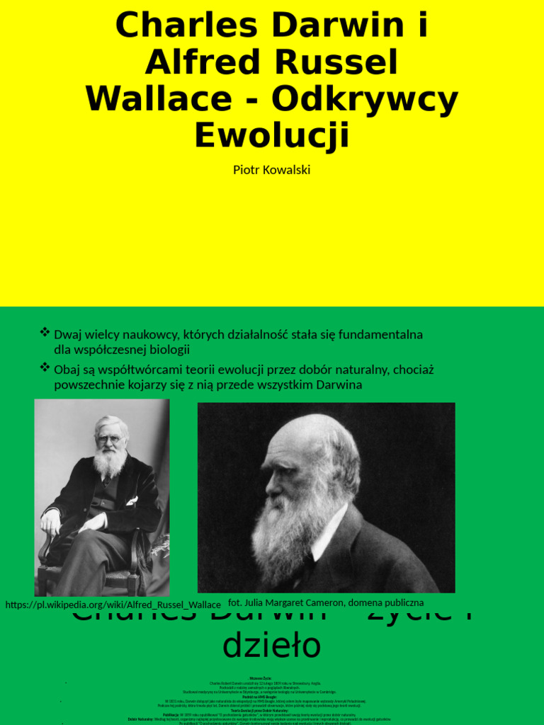 Charles Darwin I Alfred Russel Wallace - Odkrywcy | PDF