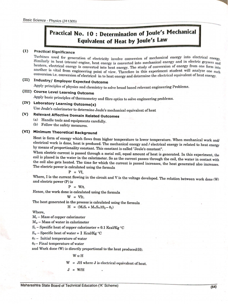 Physics Practical No - 10 | PDF