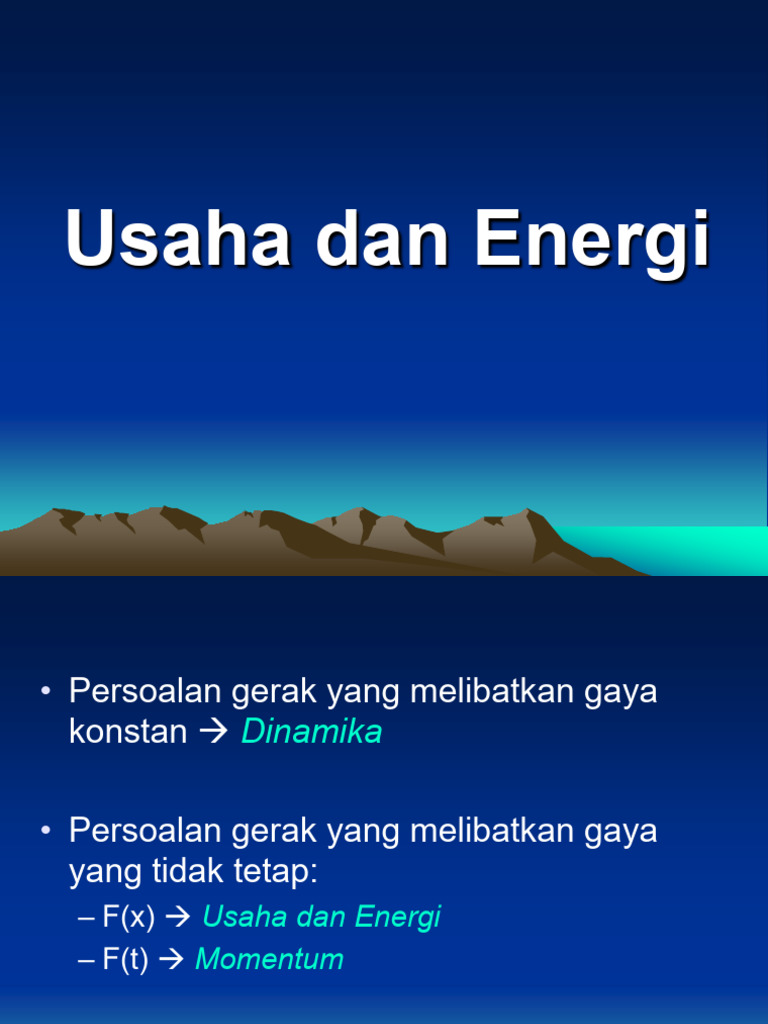06 Usaha Dan Energi | PDF