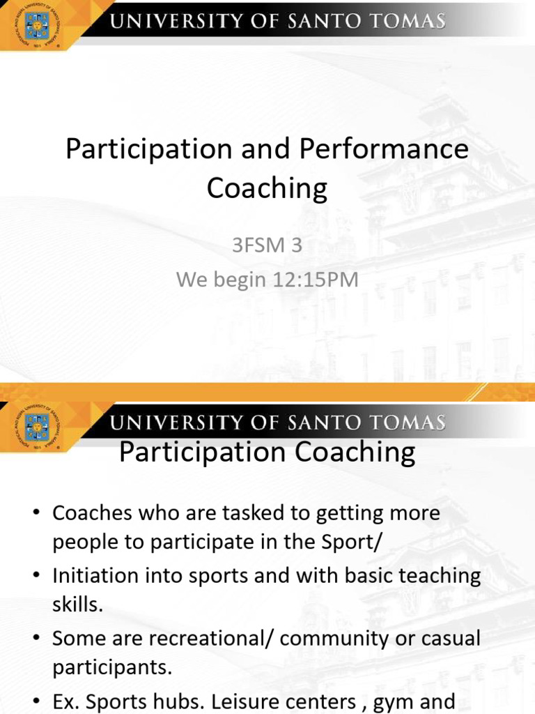 Coaching Styles: Participation to Performance | PDF | Goal | Learning