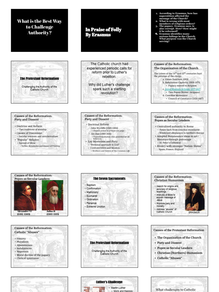 Causes of the Protestant Reformation | PDF | Catholic Church | Martin ...