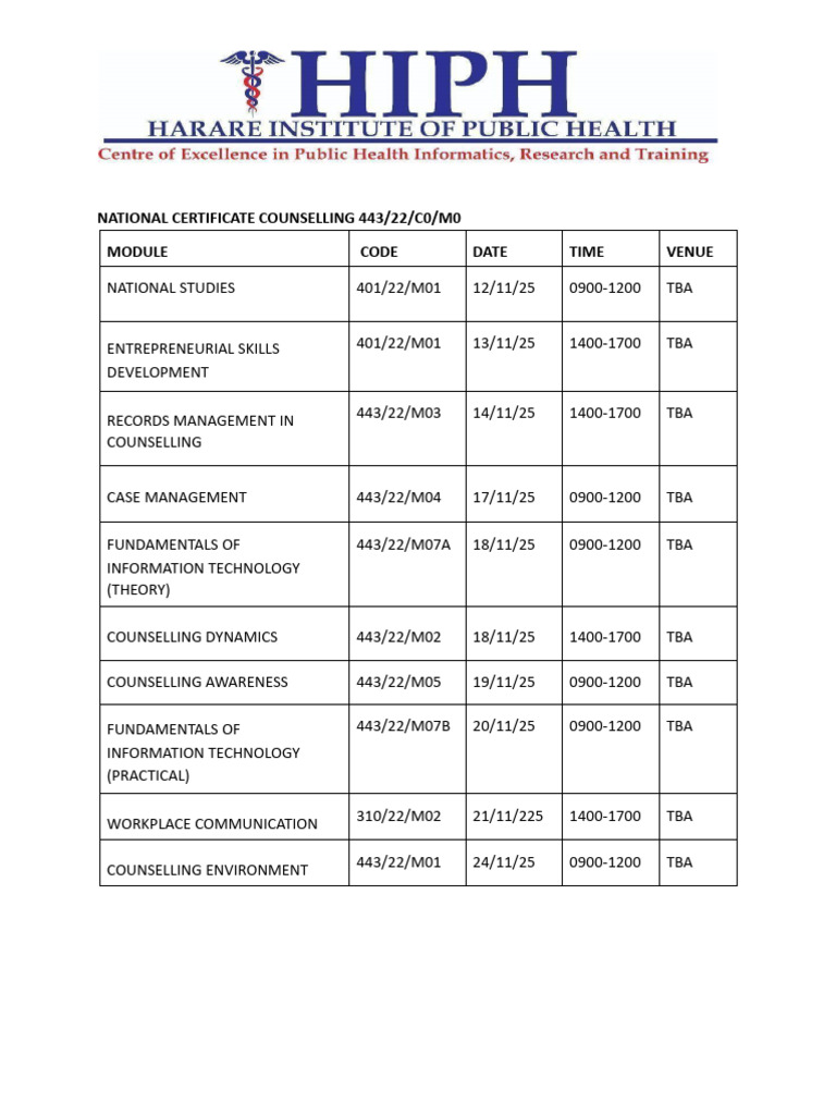 Hexco November 2025exam Final Timetable | PDF | Pharmacy | Pharmacology