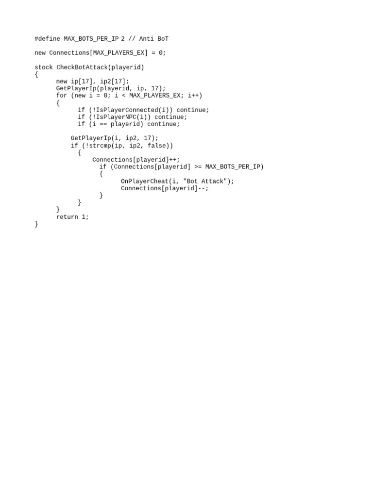 Anti-Bot Detection Script for Players | PDF