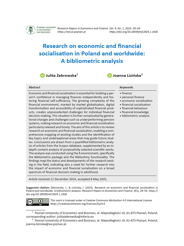 Economic and Financial Socialisation Analysis | PDF | Socialization ...