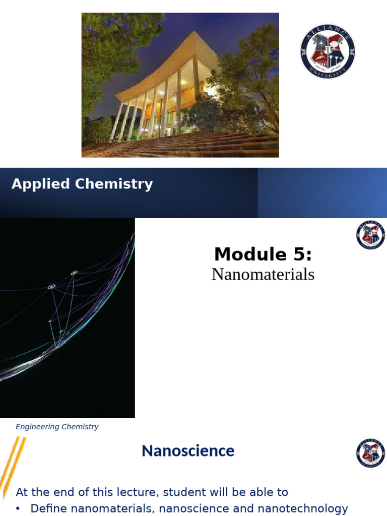 AC-Unit 5-Lecture 40 Introduction To Nanomaterials | PDF