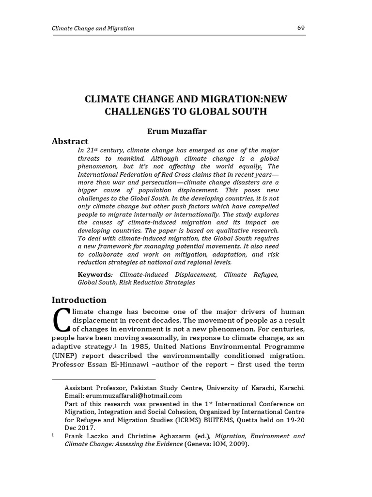Climate Change's Impact on Global South Migration | PDF | Human ...