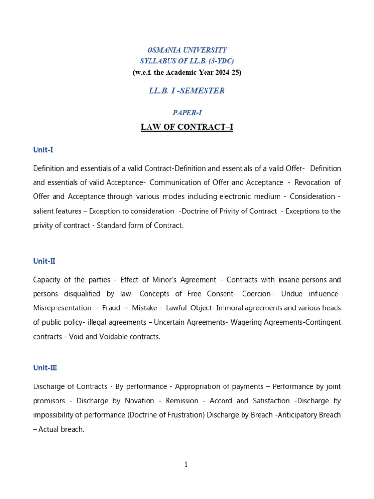 LLB 1st Sem Syllabus | PDF | Tort | Environmental Law