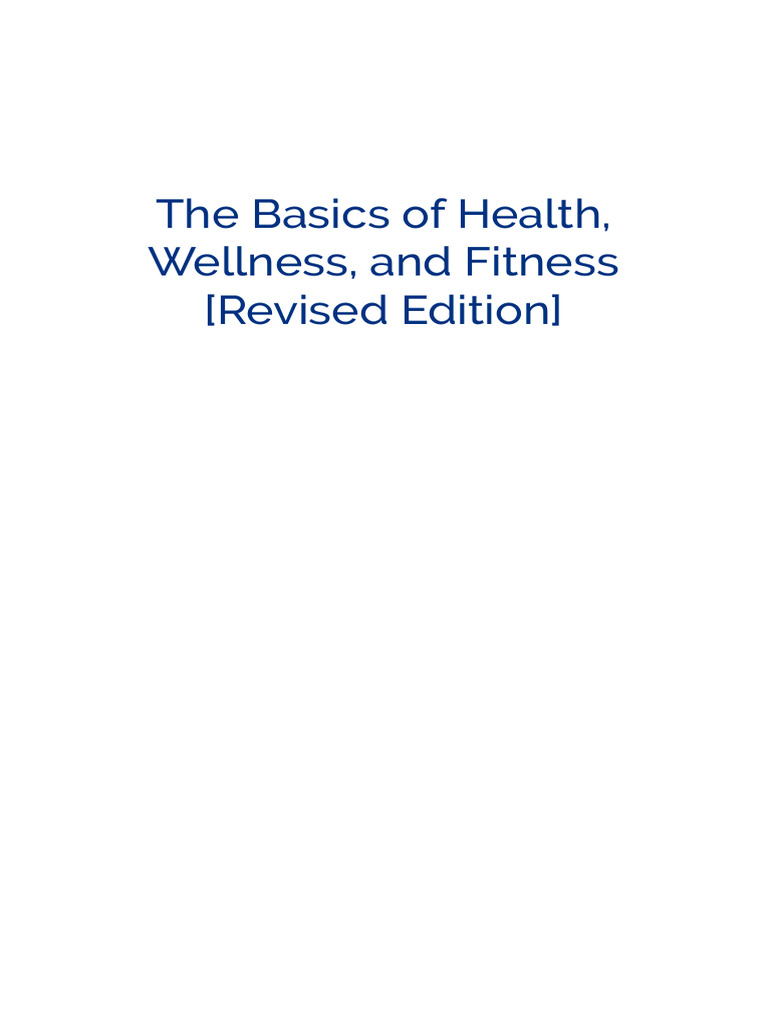 The Basics of Health Wellness and Fitness Revised Edition 1740501652 ...