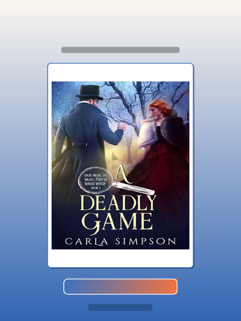 Complete a Deadly Game Angs Brodie and Mikaela Forsythe Murder Mystery ...