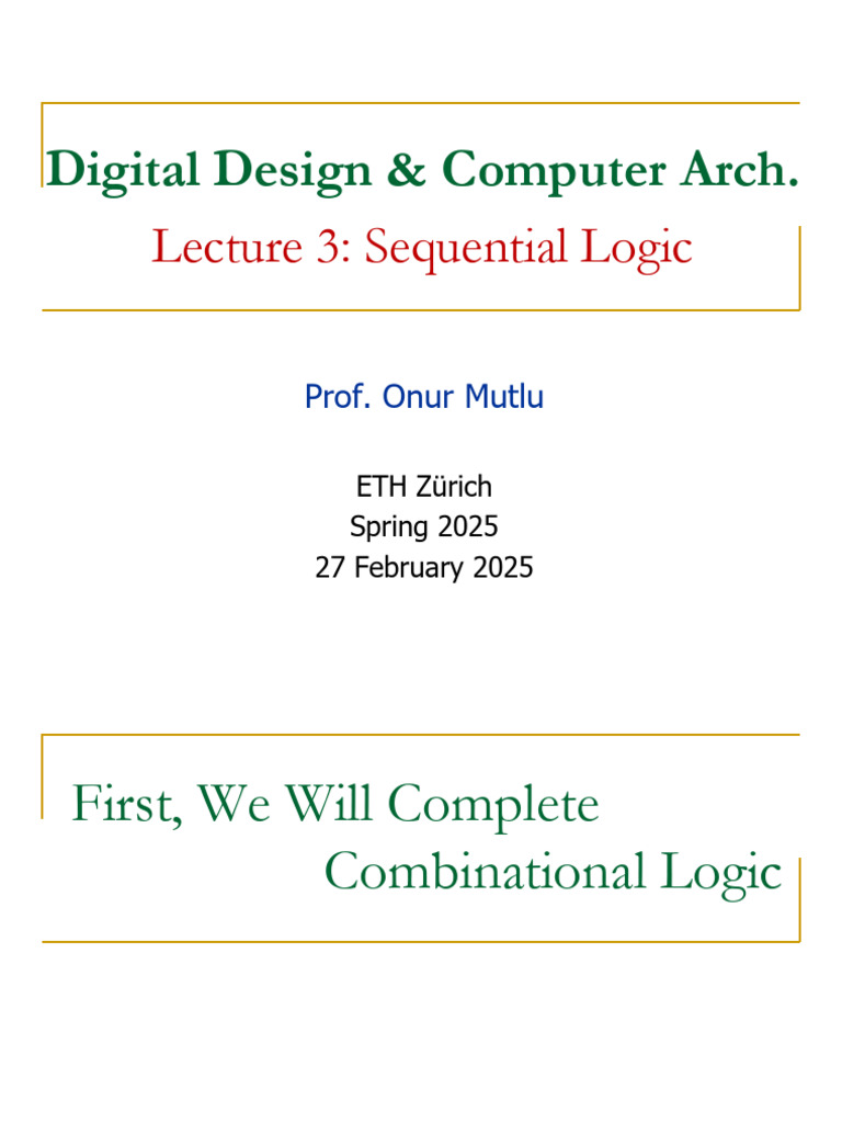 Combinational Logic Fundamentals | PDF | Random Access Memory | Logic Gate