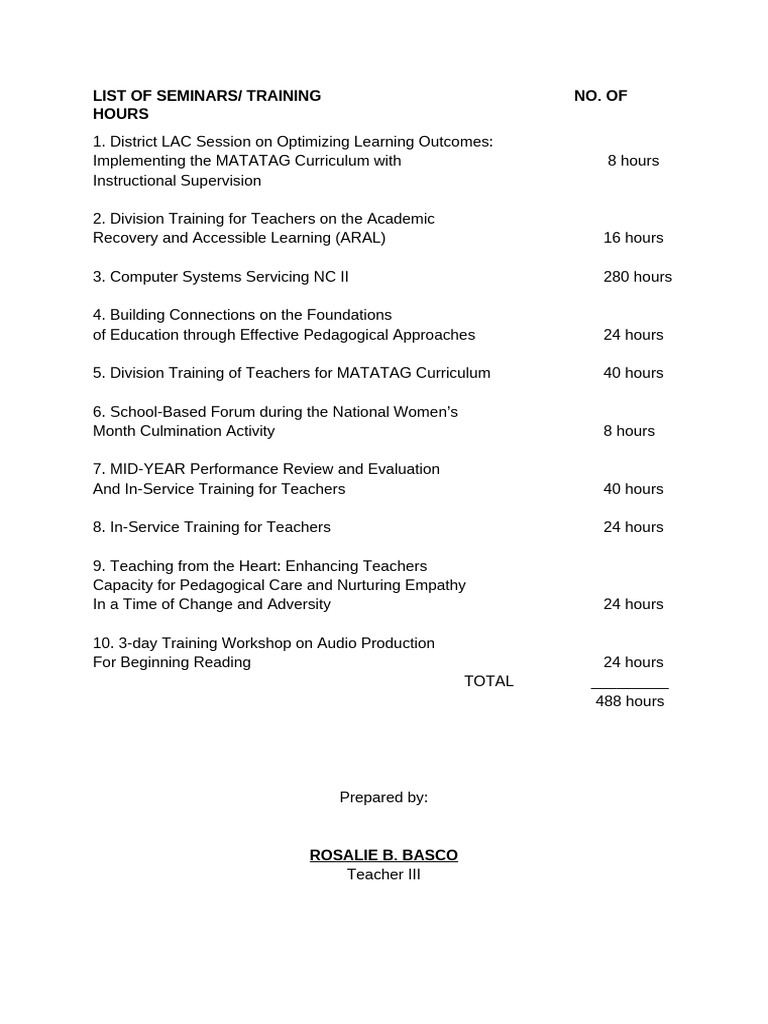 List of Seminars | PDF