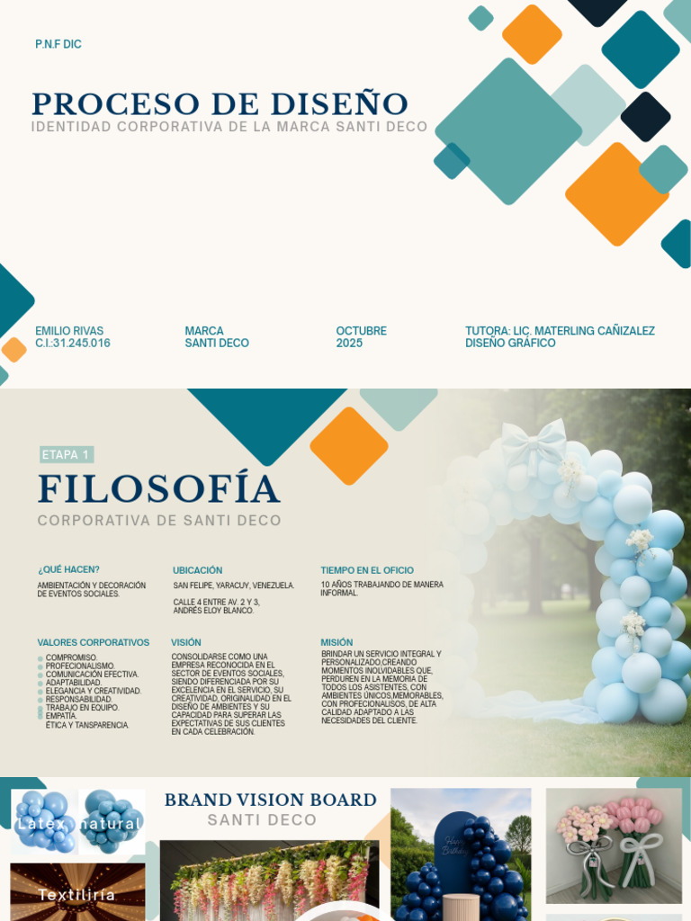 Presentaciones Identidad de Marca SANTI DECO | PDF | Cambio tecnológico ...