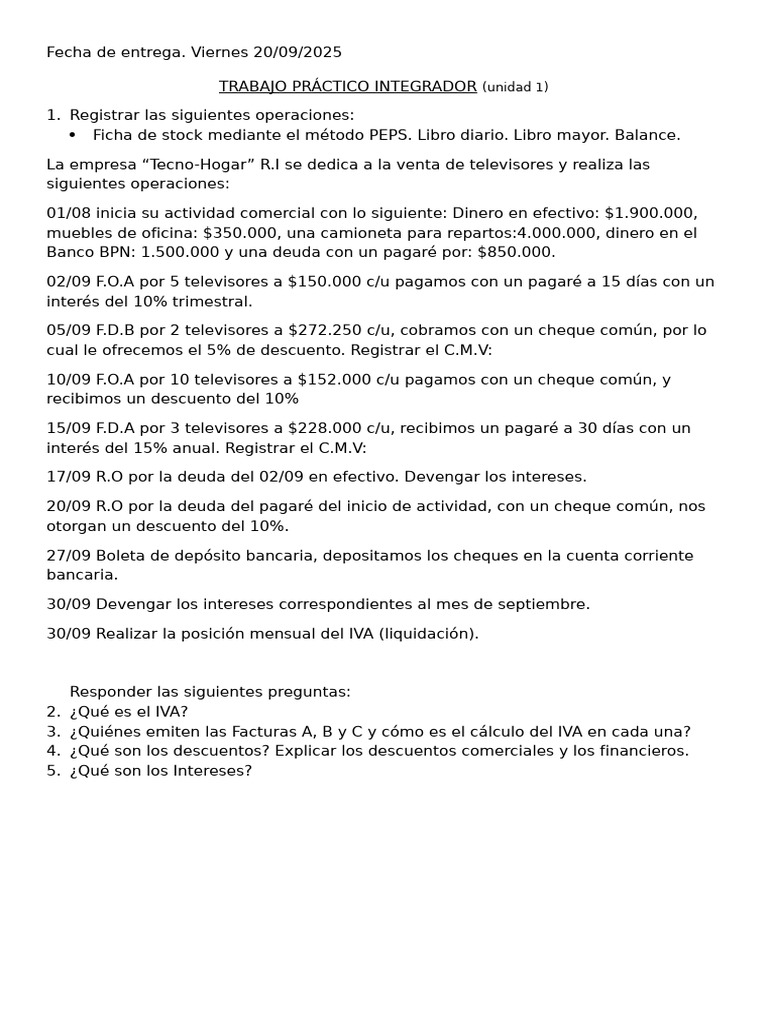 Trabajo Práctico Integrador | PDF