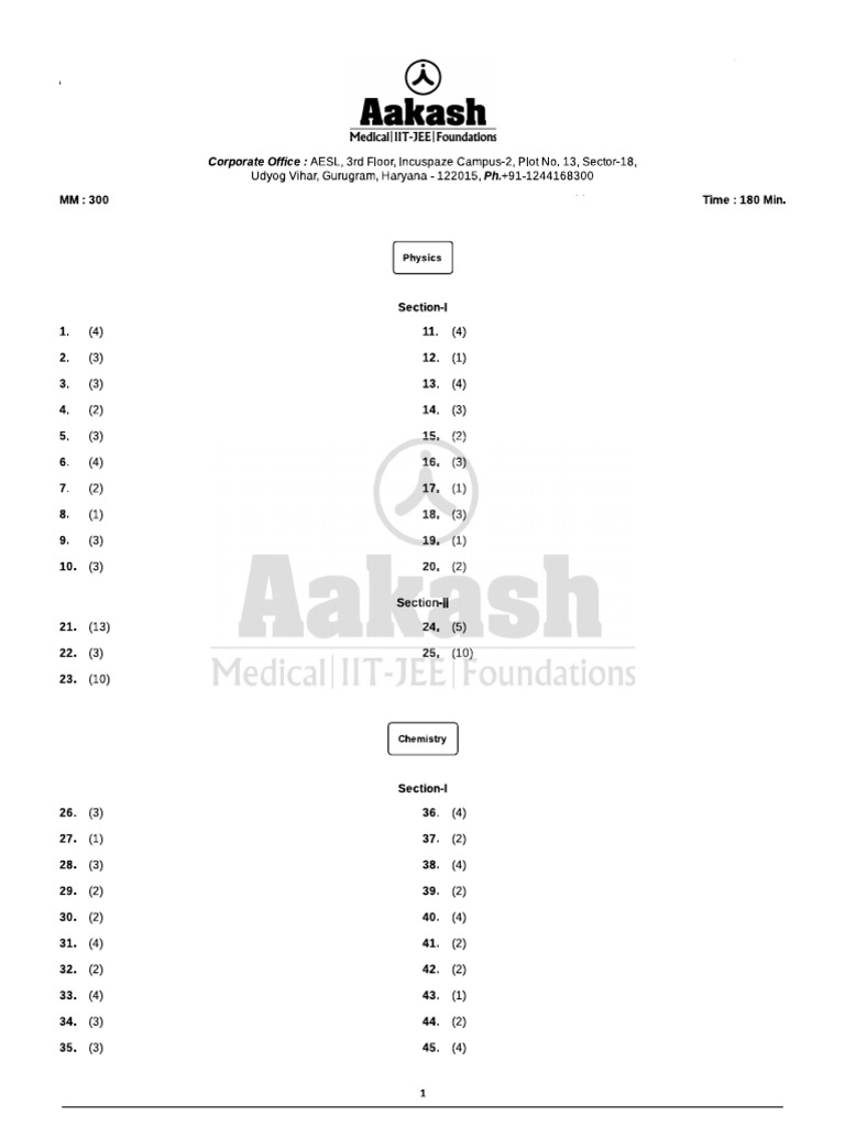 Answer Key Practice Test PS | PDF