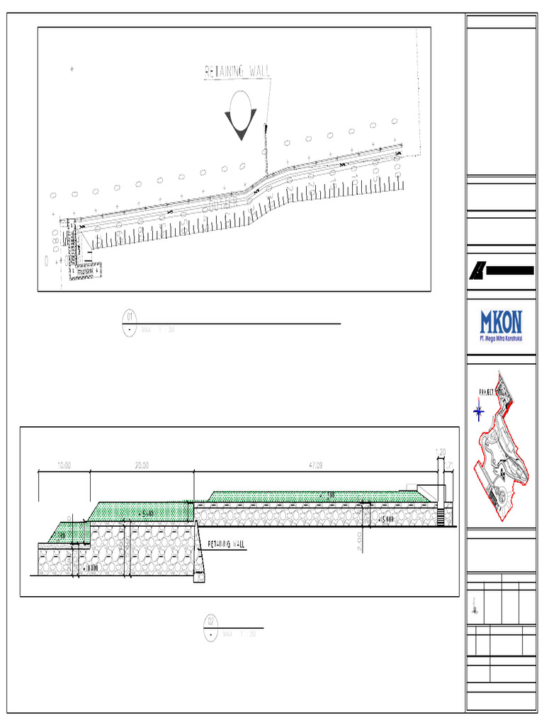 01.SD-PMR-02 - 001 Layout Pagar Sta.0 + 000 0 + 080 | PDF