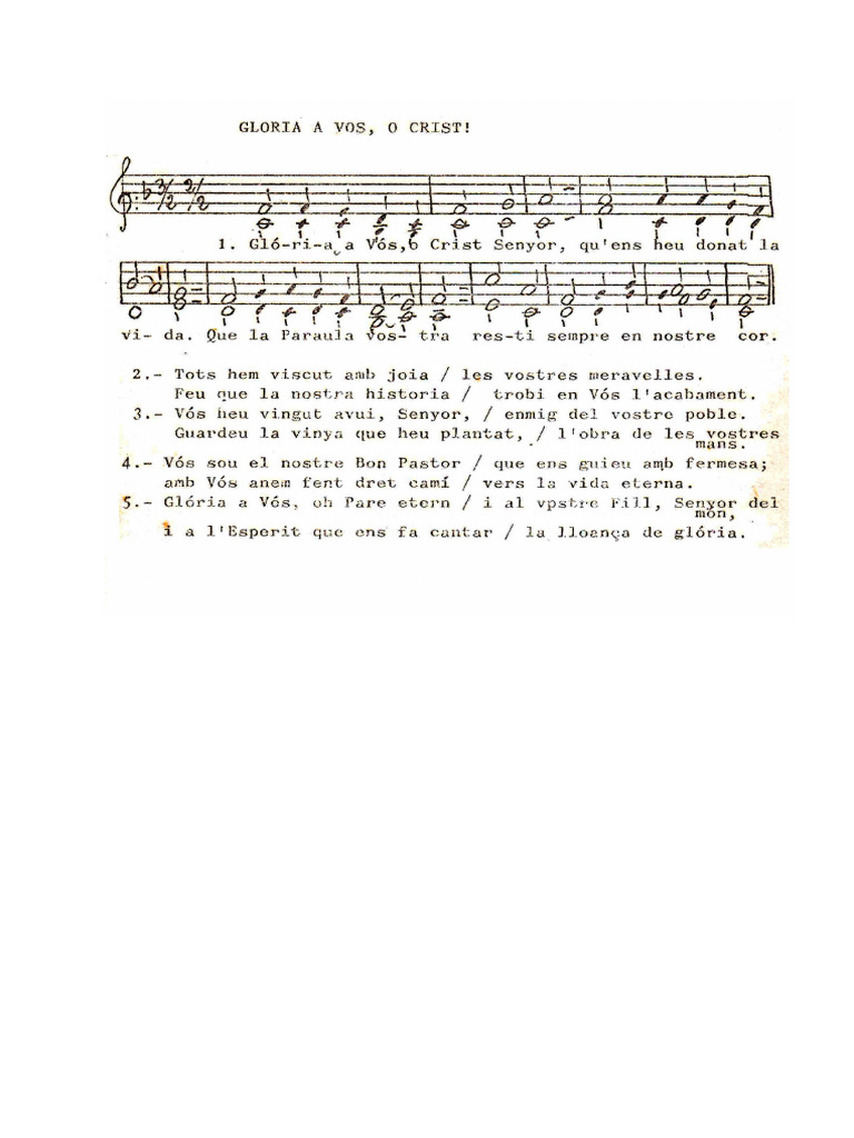 Gloria A Vos o Crist | PDF