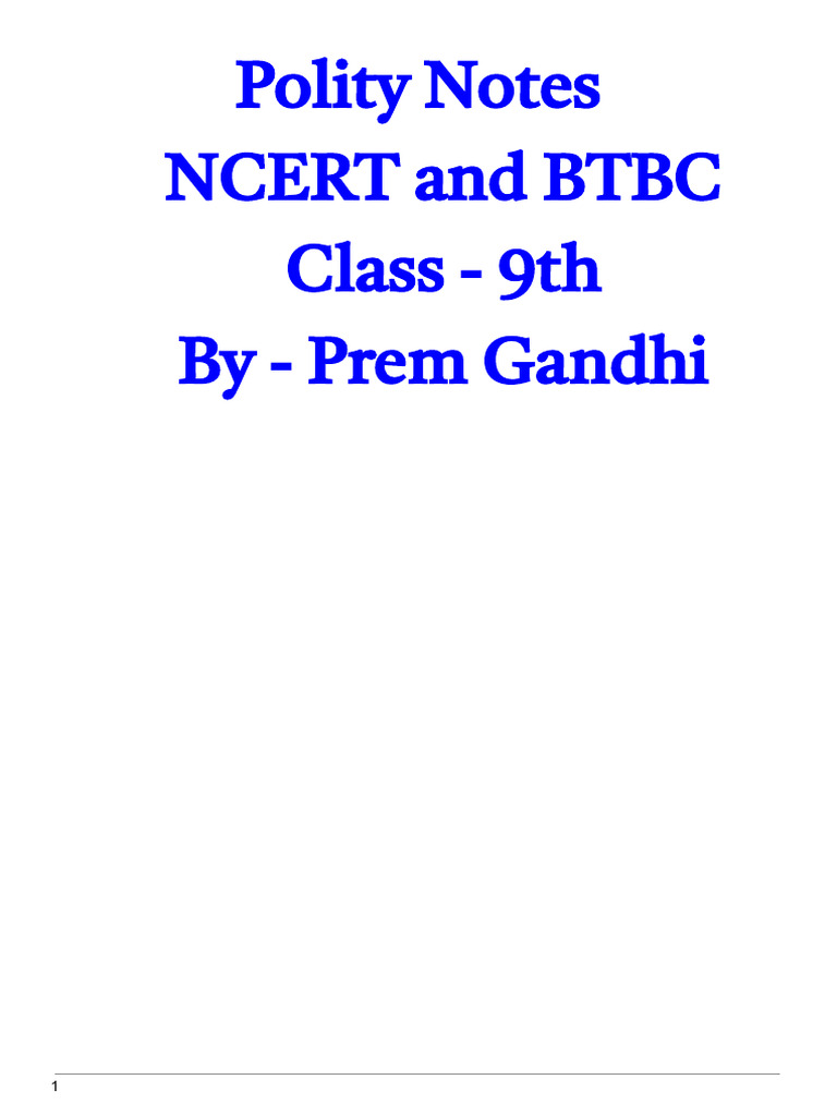 9th Polity Notes by Prem | PDF