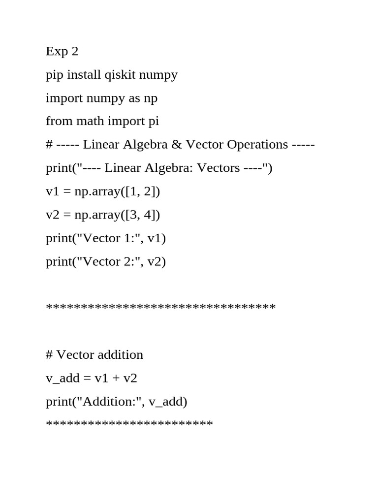 Linear Algebra and Tensor Products in Python | PDF