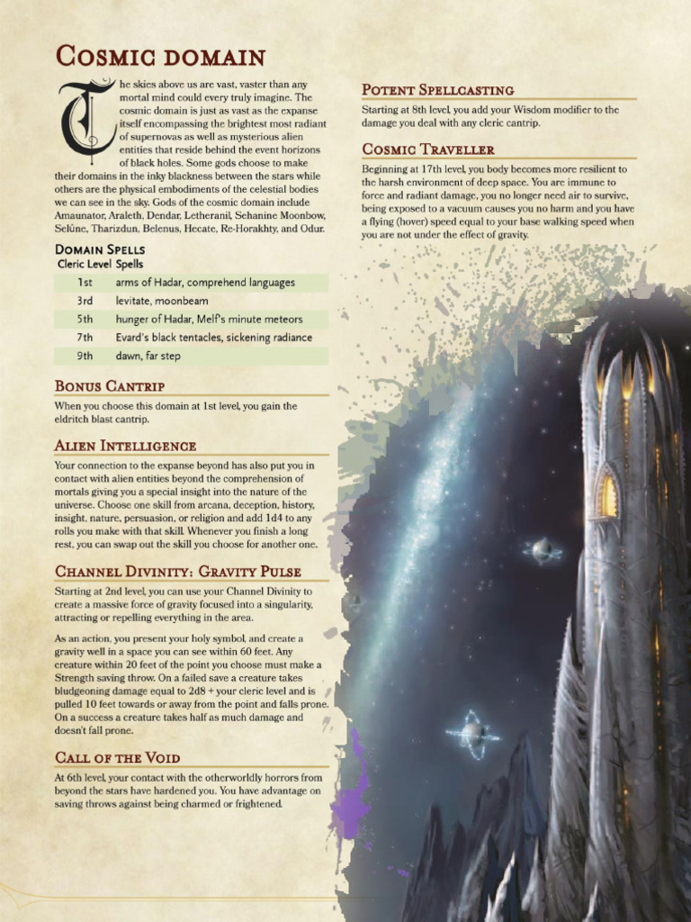 Cosmic Domain Pdf