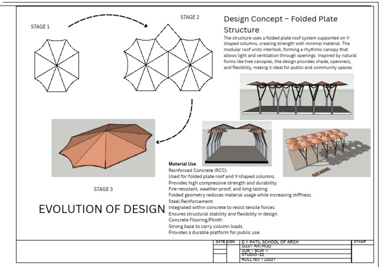 Design Concept - Folded Plate Structure | PDF