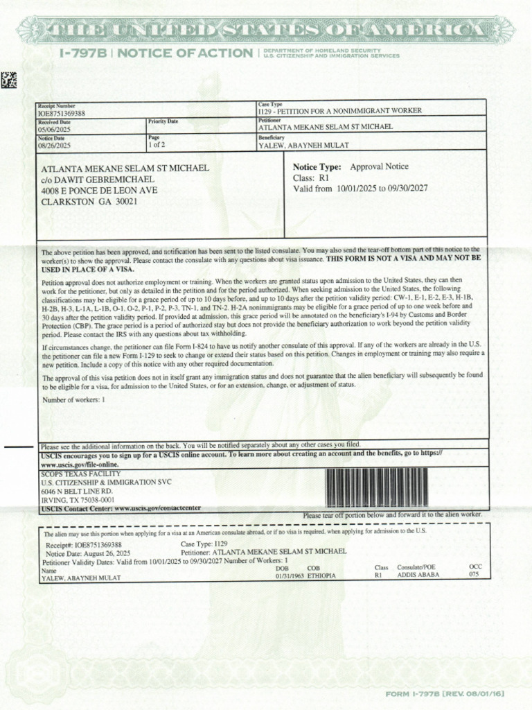 Approval Receipt Notice | PDF