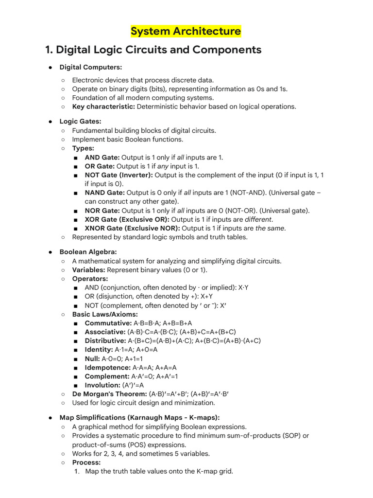 Digital Logic Circuits Overview | PDF | Random Access Memory | Central ...