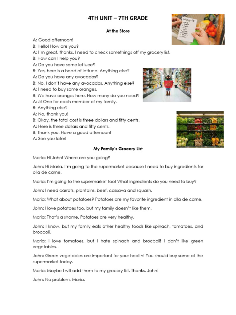 Unit 4-7th Grade | PDF