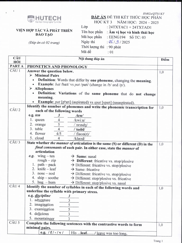 Am Vi Hoc Va Hinh Thai Hoc | PDF | Linguistics | Phonetics