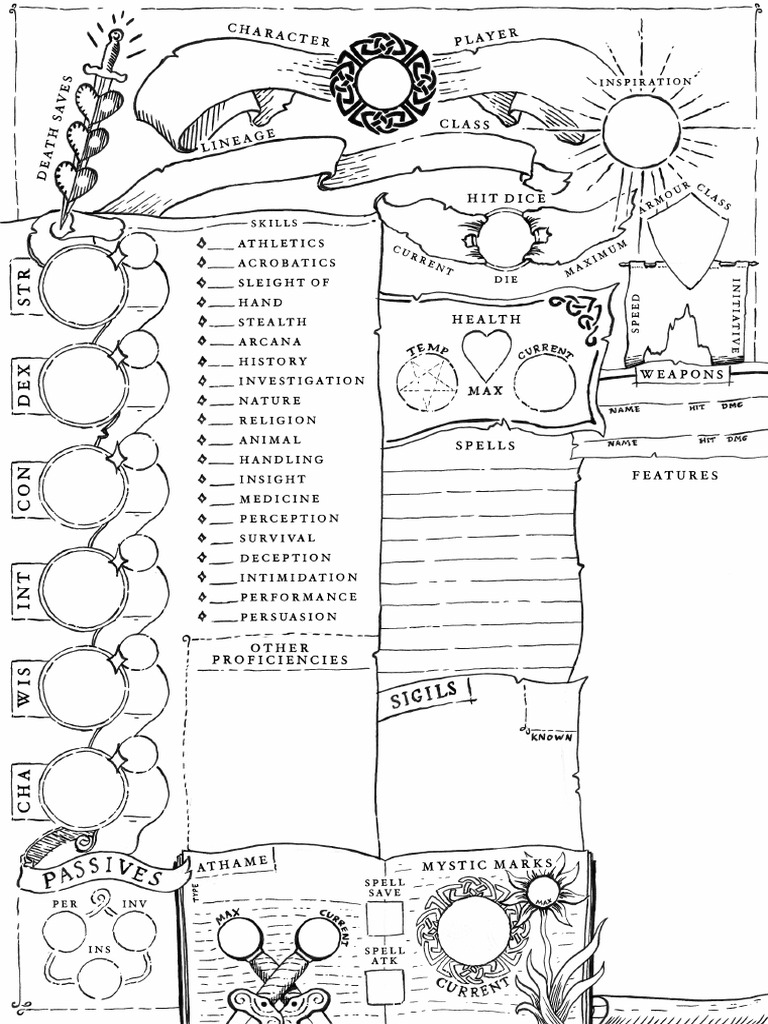 Witch Character Sheet-1 | PDF