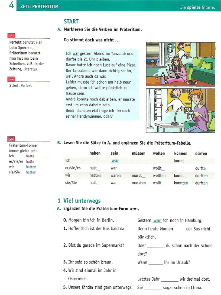 Übung 10 (Noch Weitere Übungen Zum Präteritum) | PDF