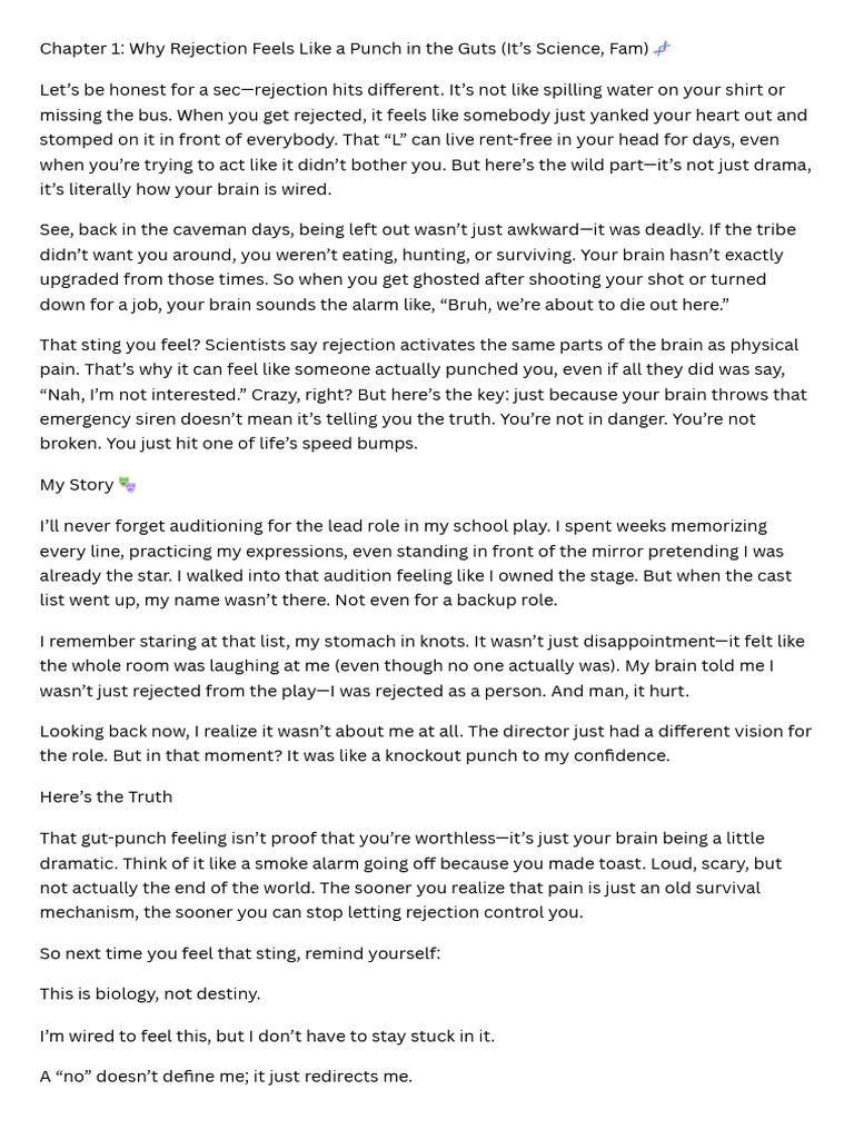 Chapter 1 Why Rejection Feels Like A Punch in The Guts (It's Science ...