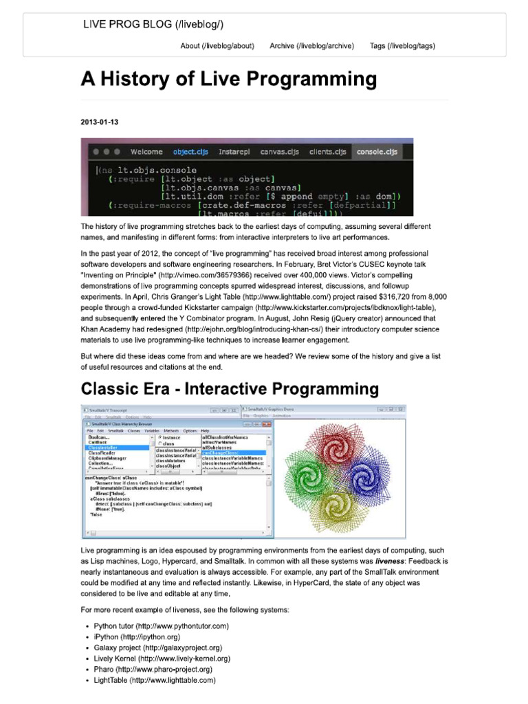 A Brief History of LiveCoding | PDF