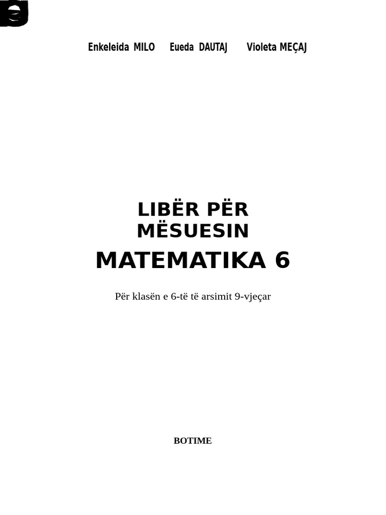 Matematika 6- Ditare | PDF