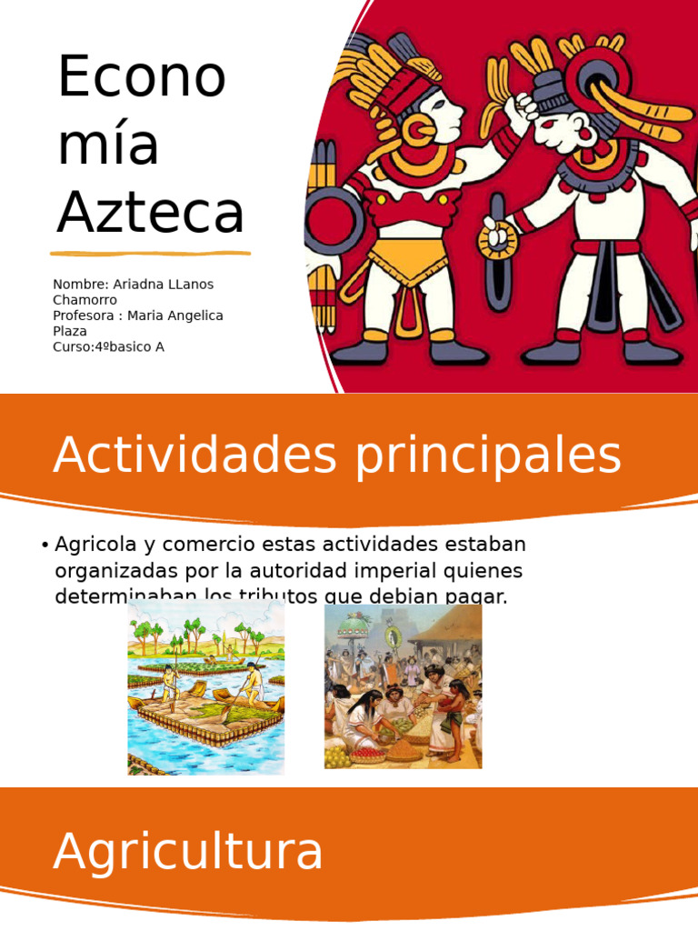 Economía Azteca: Agricultura y Comercio | PDF
