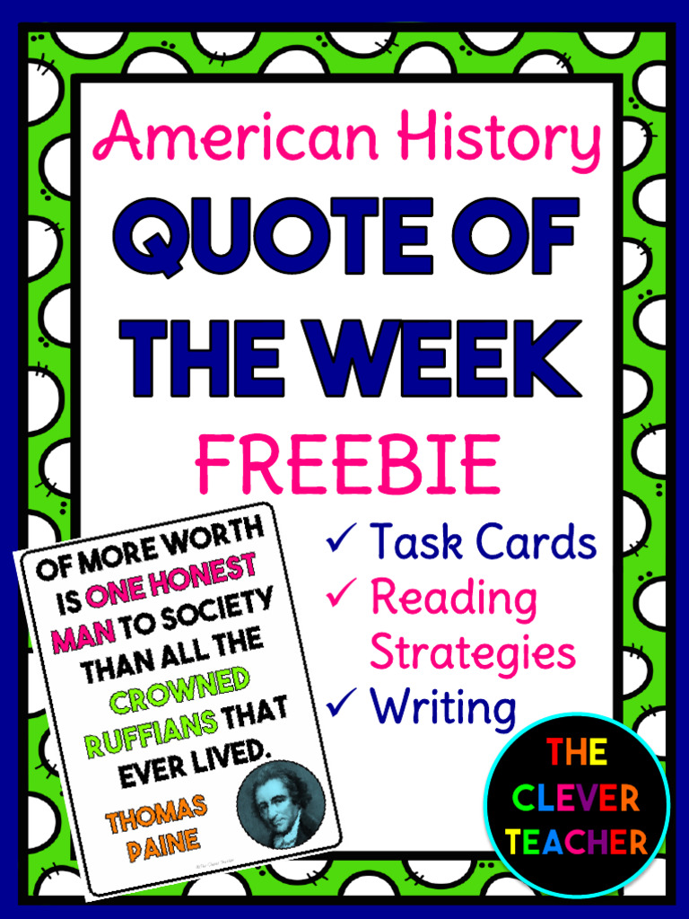 American History Quote Task Cards | PDF | Common Sense | Thomas Paine