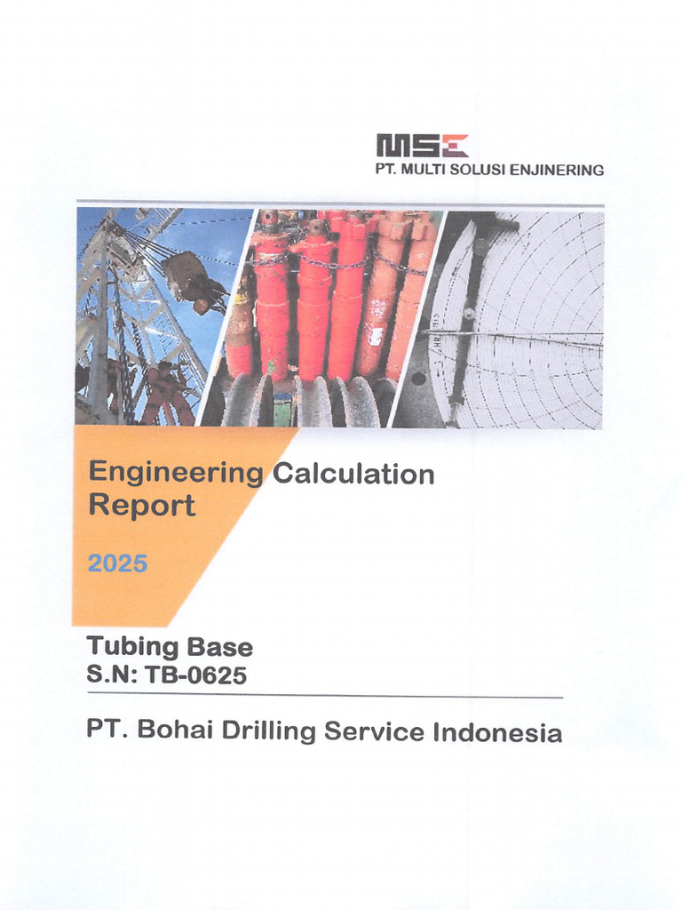 Report Eng Cal Tubing Base S.N TB-0625 | PDF
