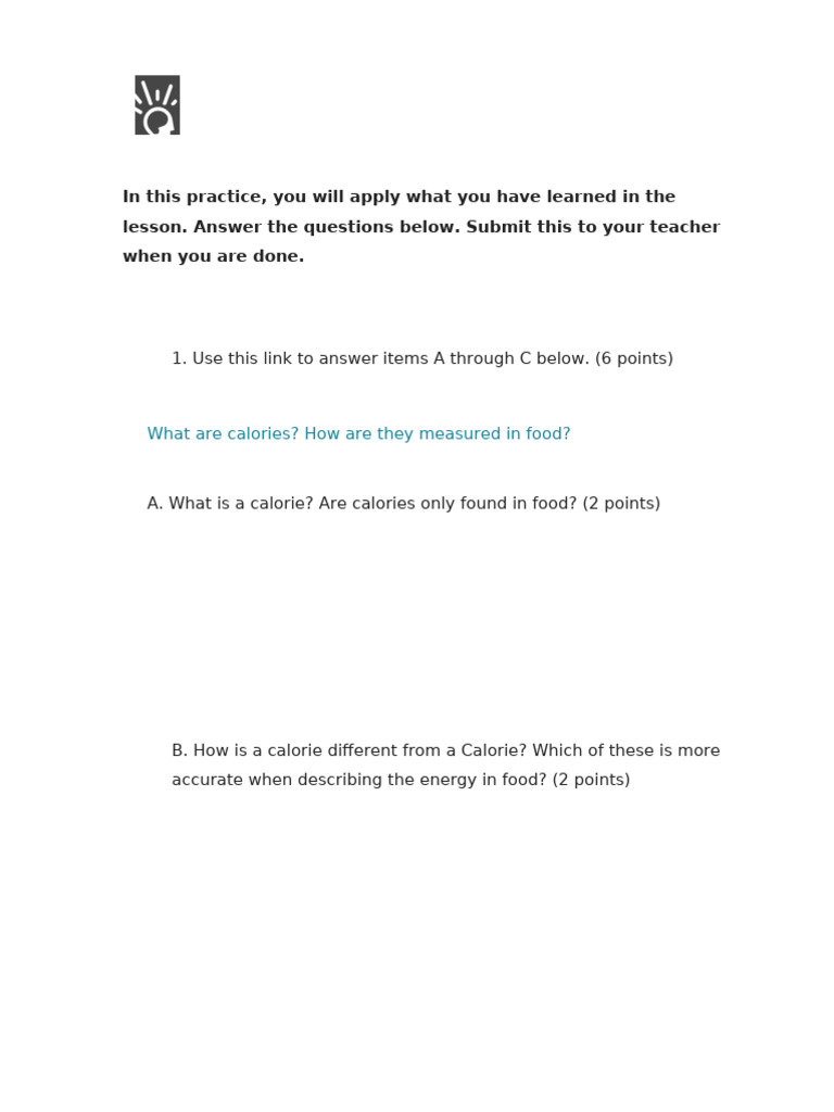 3.2.5 Explore - Calories and Calorimetry (Exploration) | PDF ...
