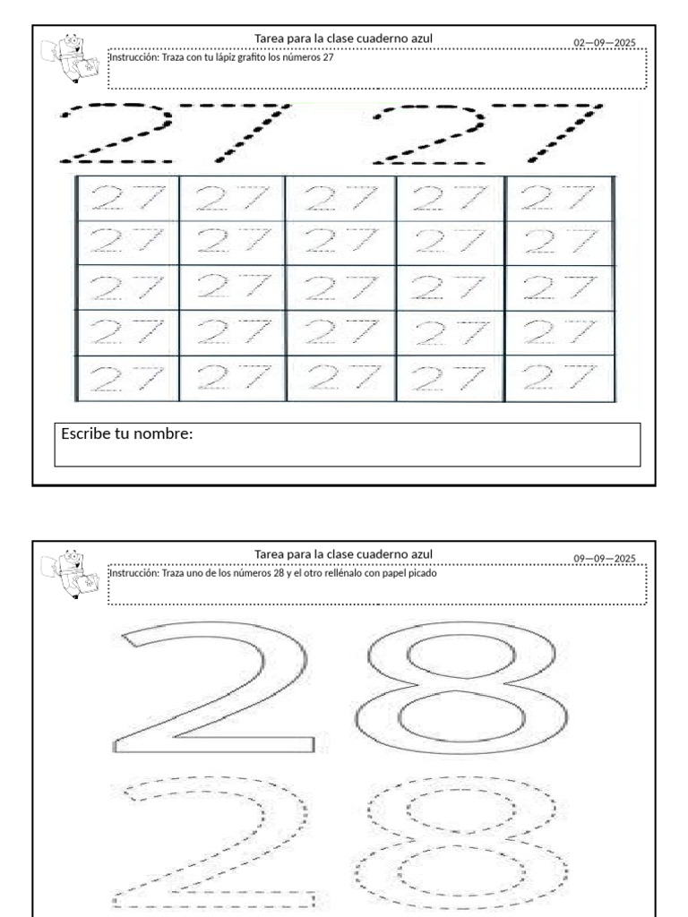 Tarea de Clase Septiembre Kinder A | PDF