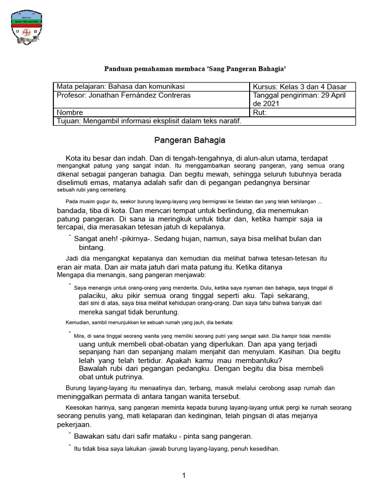 panduan pangeran bahagia | PDF